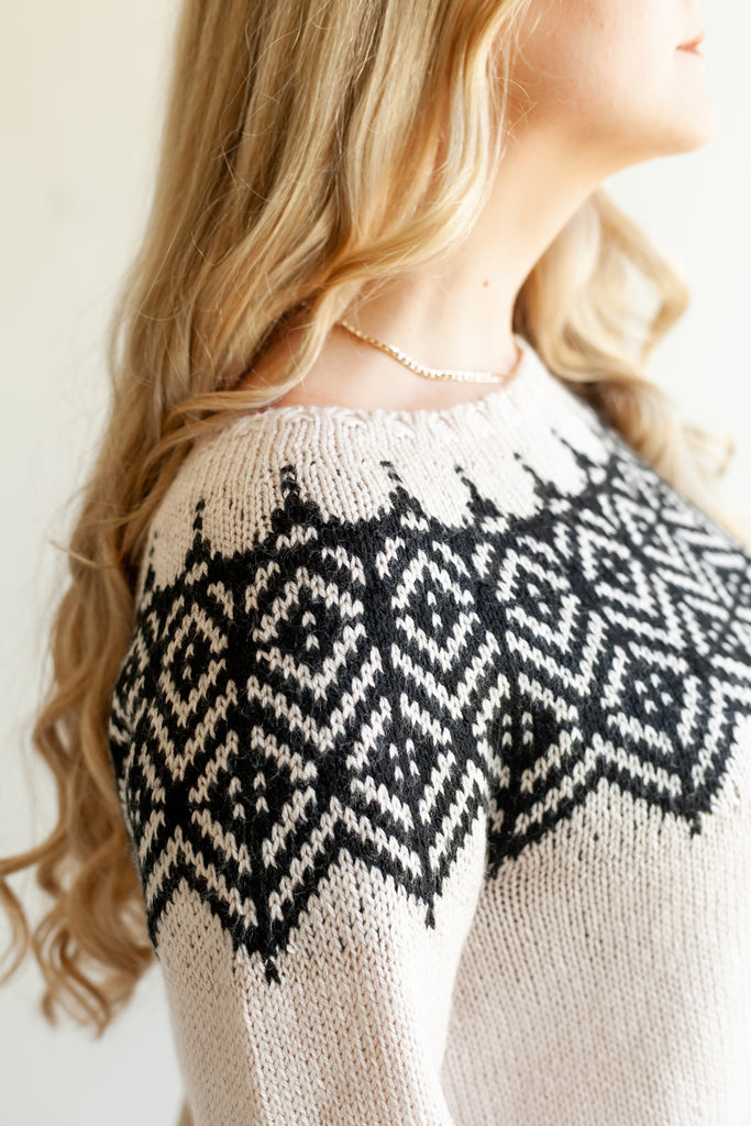 Knit Pattern: Web of Diamonds Sweater – whiteowlcrochetco